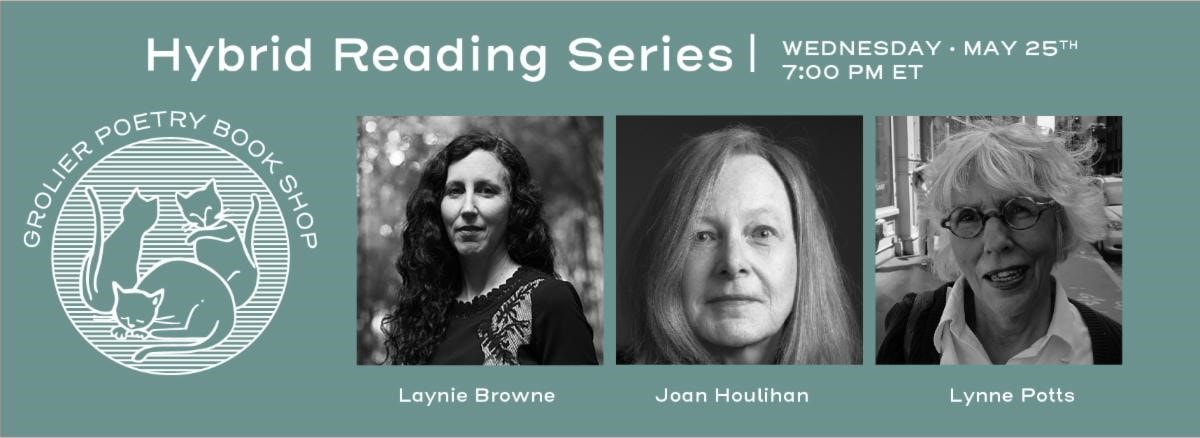 Laynie Browne, Joan Houlihan and Lynne Potts – Harvard Square